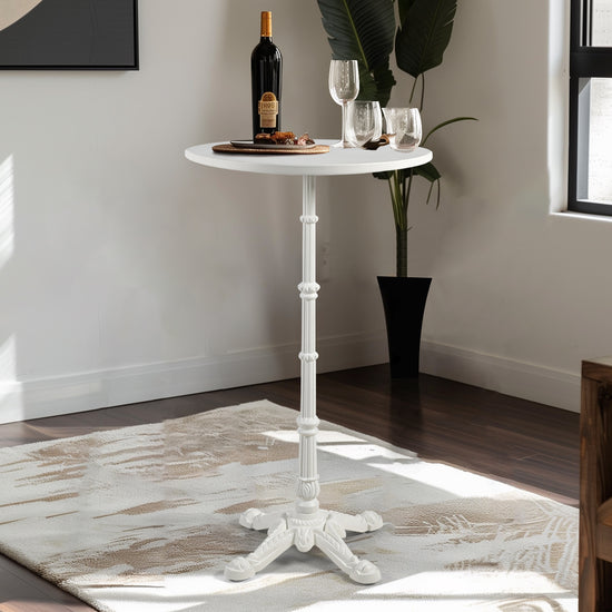 Pub Bar Table 23.62-Inch Round Top 43.3-Inch Height Modern Style Stand ...